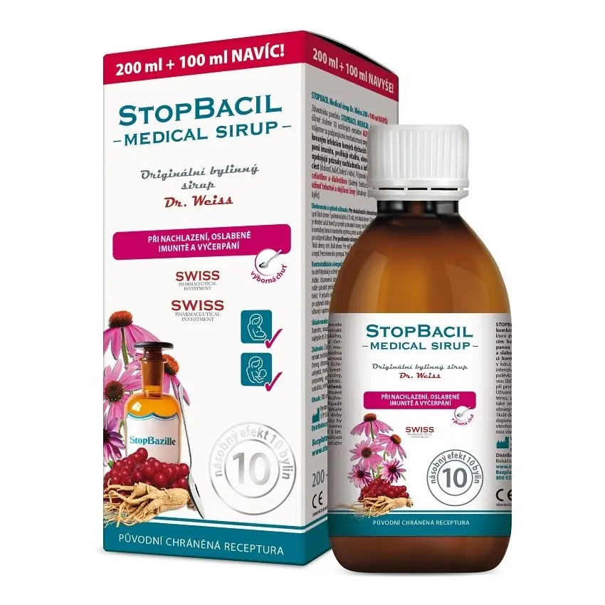 STOPBACIL Medical sirup Dr. Weiss 200+100 ml navíc | Alphega.cz