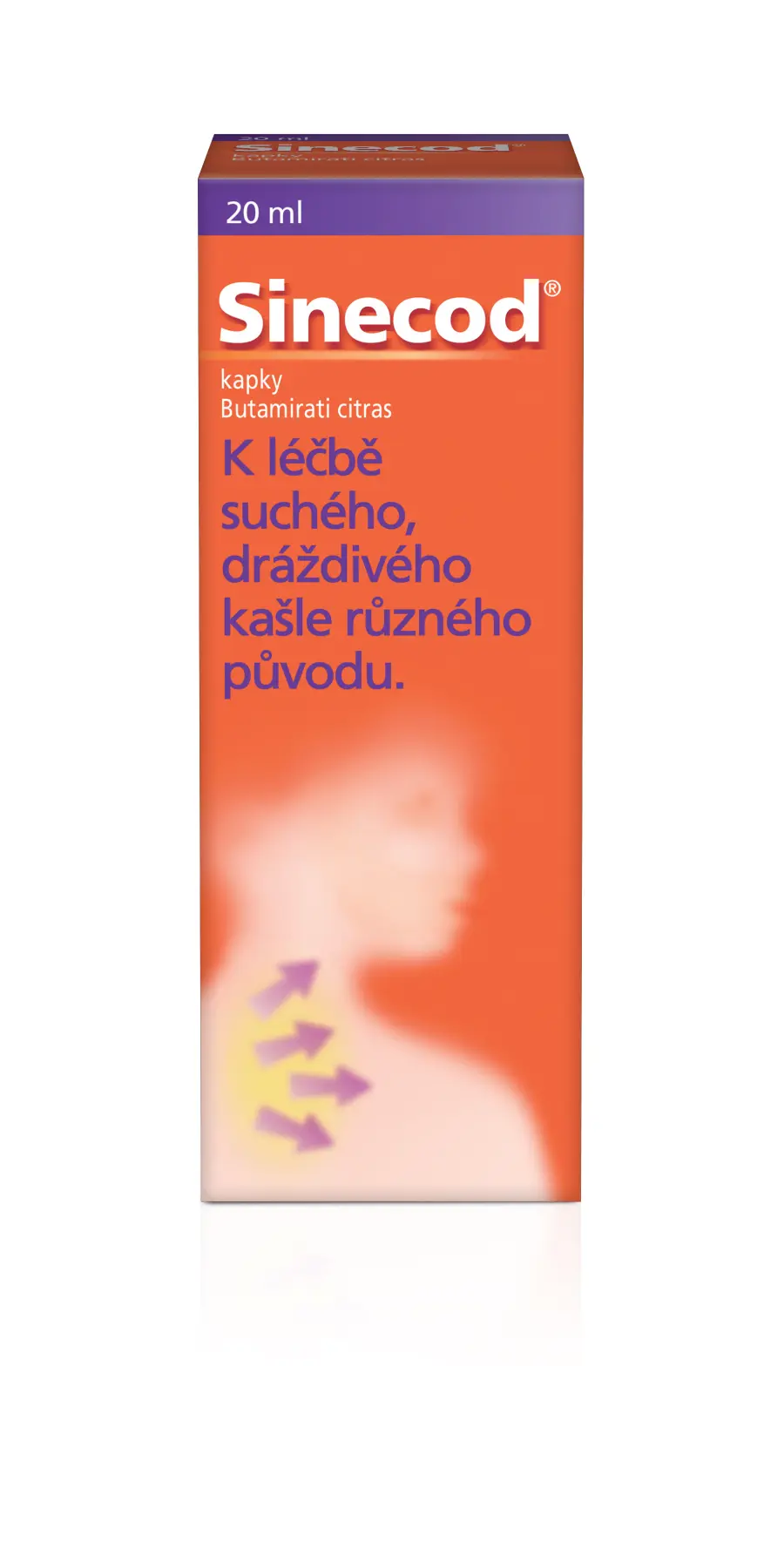 Sinecod 5mg/ml, kapky pro děti proti suchému kašli 20 ml | Alphega.cz