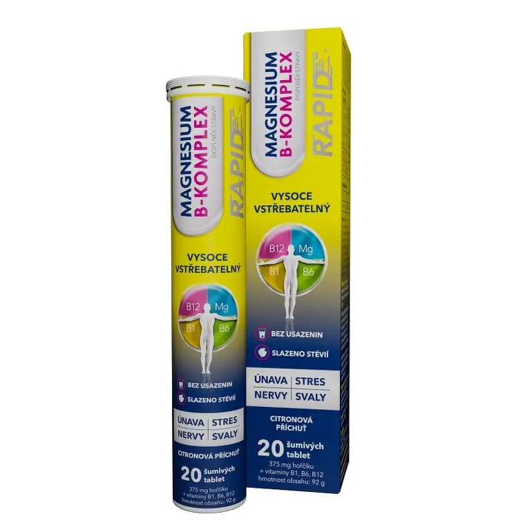 MAGNESIUM B-KOMPLEX RAPID 20 šumivých tablet | Alphega.cz
