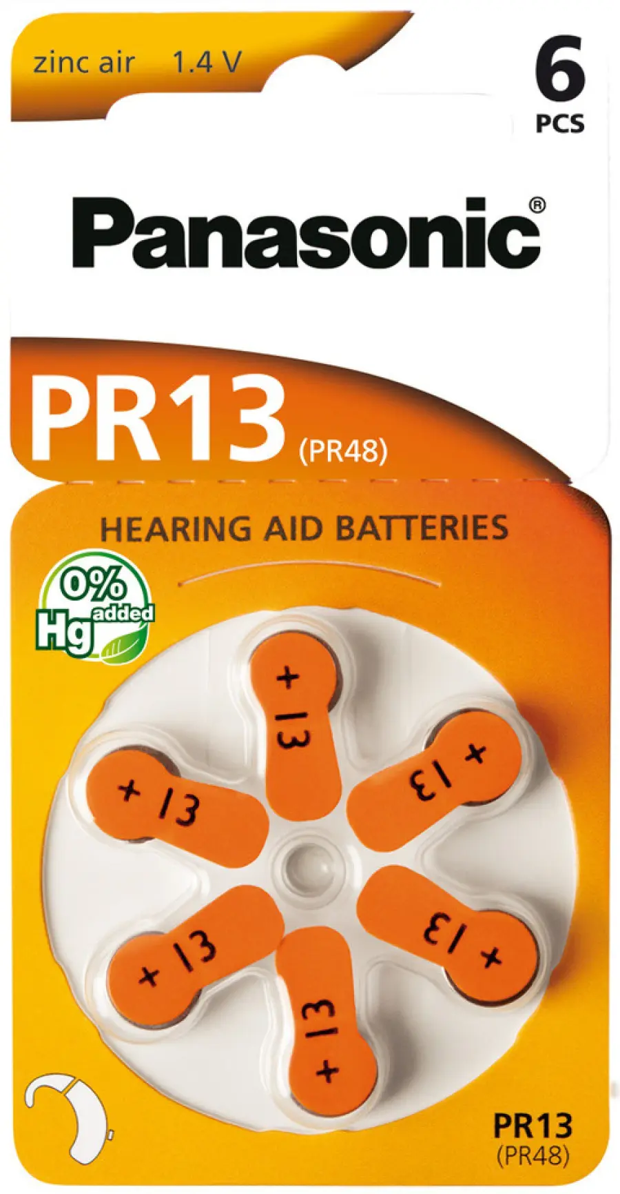 Panasonic PR13(PR48) baterie do naslouchadel 6 ks | Alphega.cz