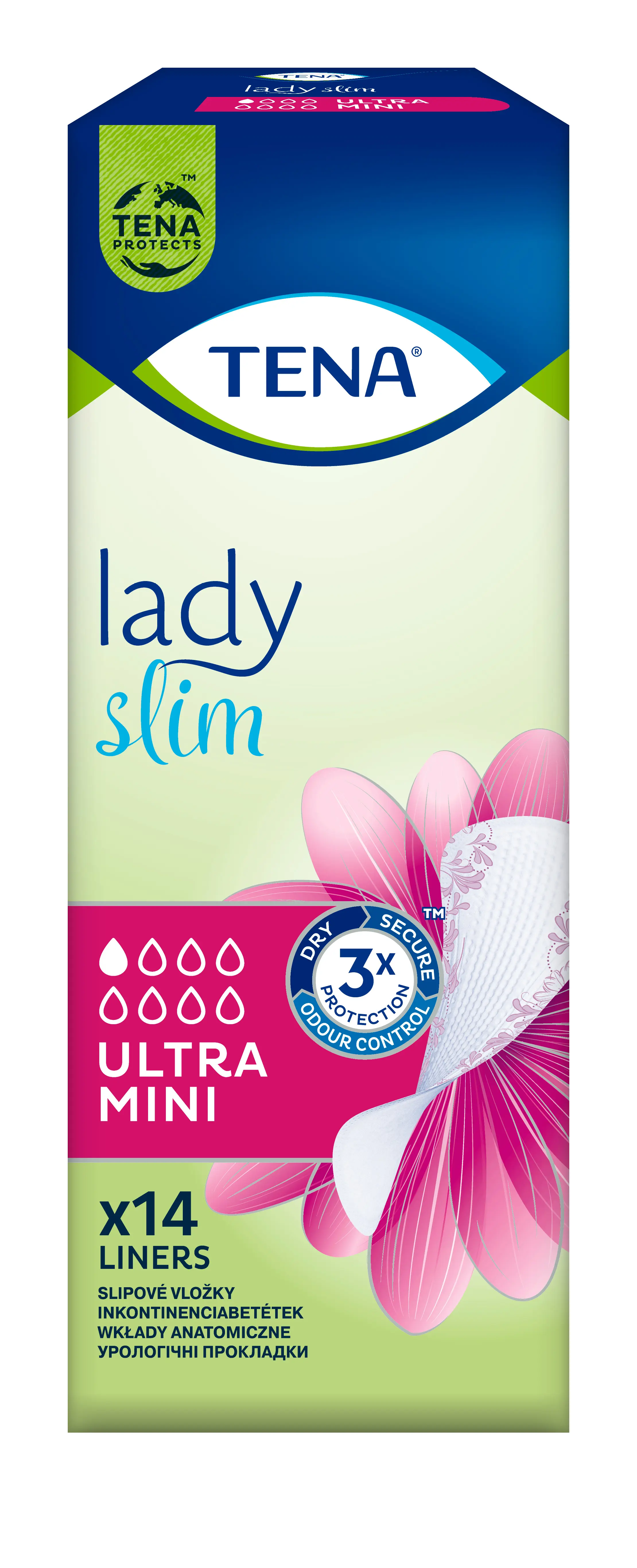 TENA Lady Slim Ultra Mini slipové vložky 14ks | Alphega.cz