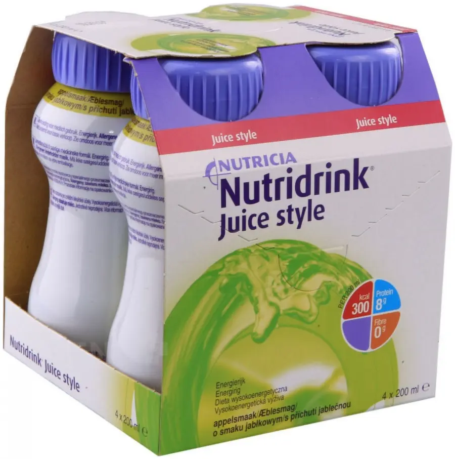 Nutridrink Juice Style s jablečnou příchutí perorální roztok 4 x 200 ml ...