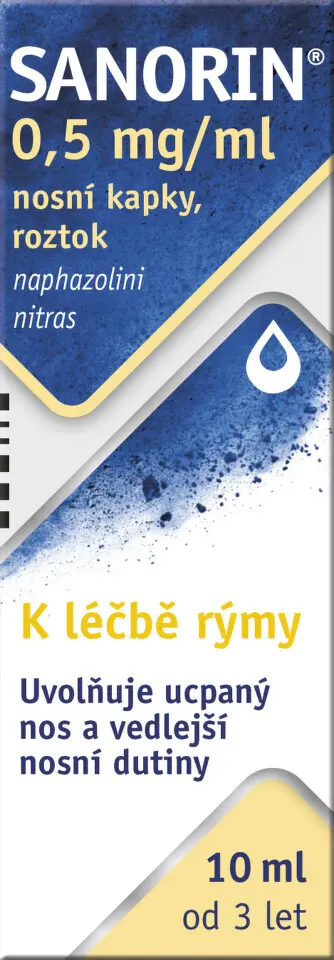 SANORIN 0,5MG/ML nosní podání kapky, roztok 1 X 10 ML | Alphega.cz